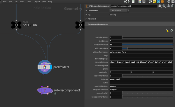 Basic Auto-rigging in APEX with Houdini 20